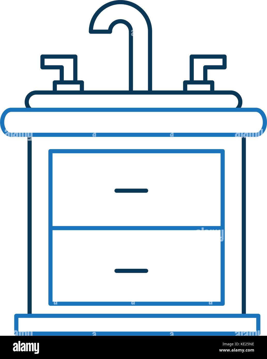 bathroom interior with sink vanity cabinet furniture drawers Stock ...