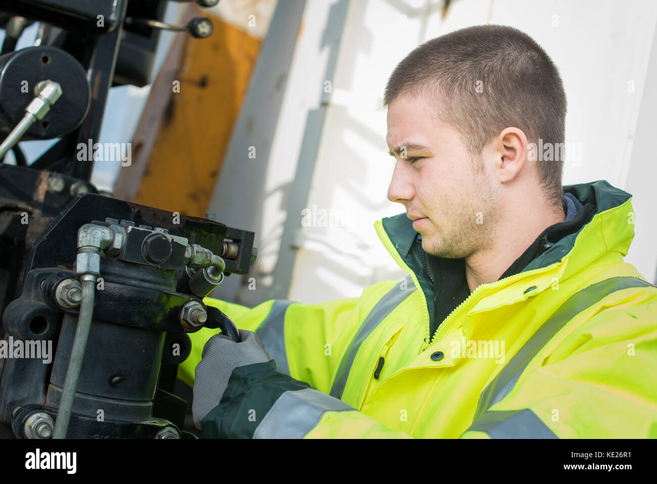 young machine engineer Stock Photo - Alamy