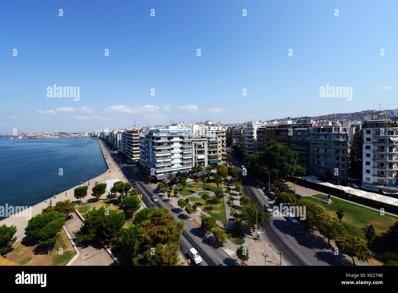 Thessaloniki's promenade along the seafront of the city Stock Photo - Alamy