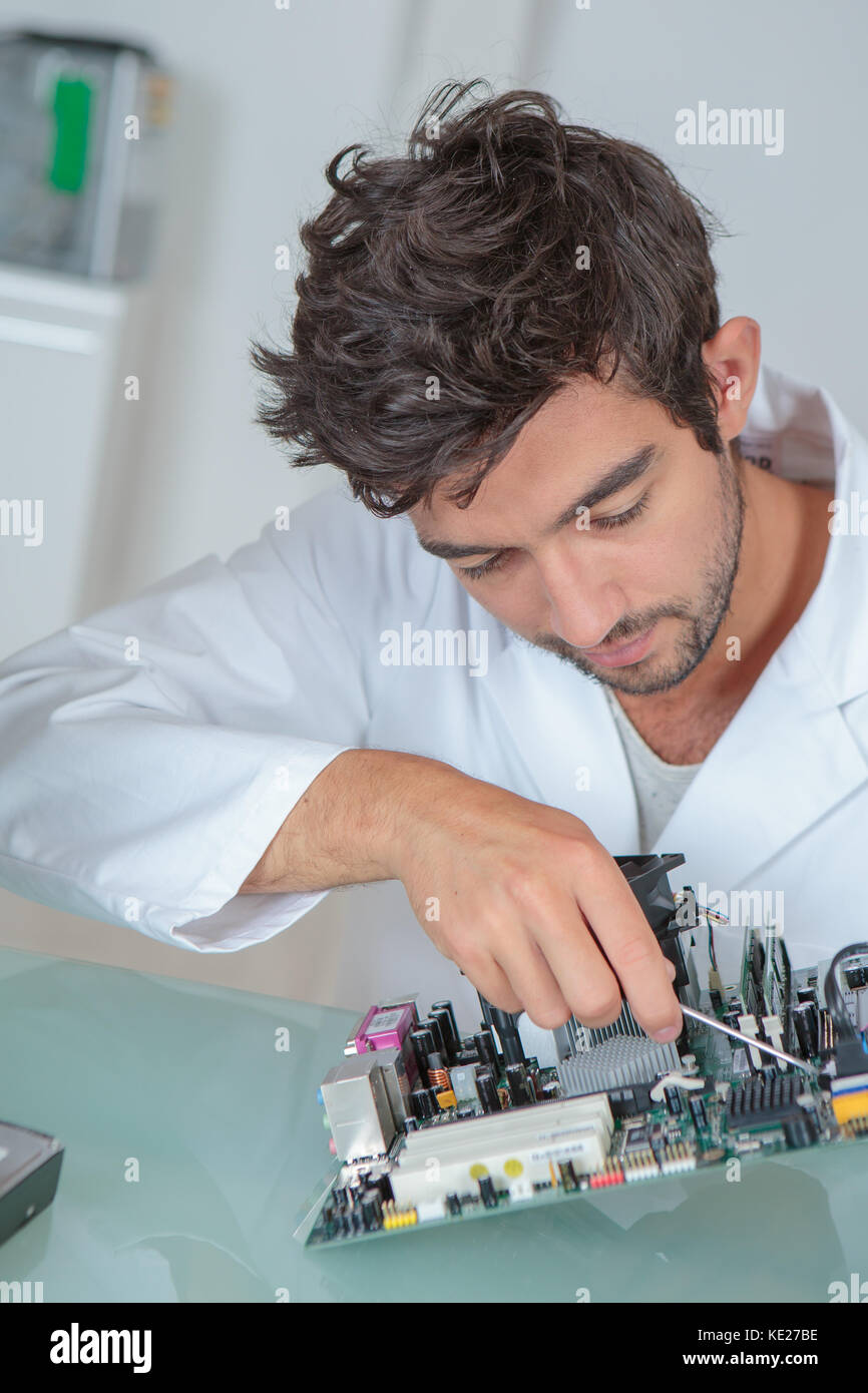 manufacture of computer circuits Stock Photo - Alamy