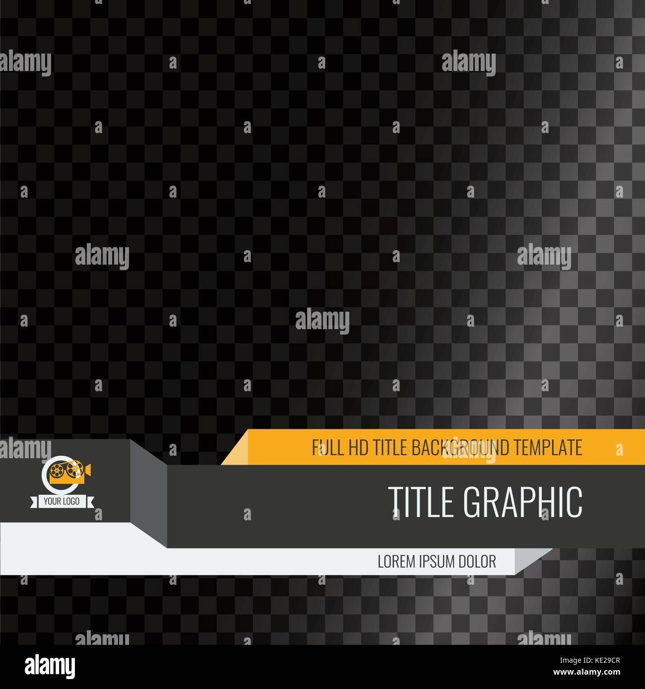 Video headline title template. Unique banner design for video Stock ...