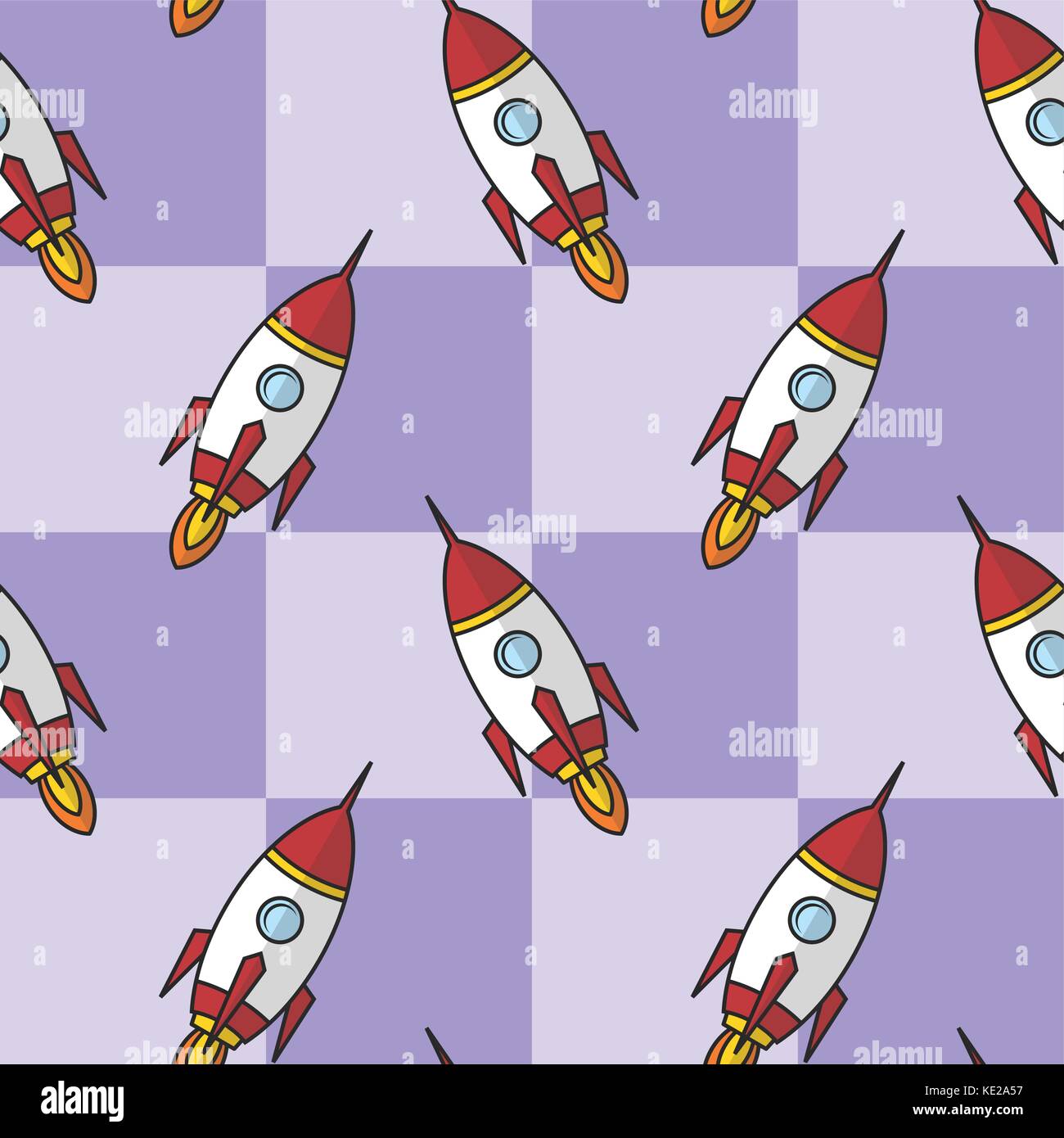 space ship rocket shuttle cartoon vector art illustration Stock Vector ...