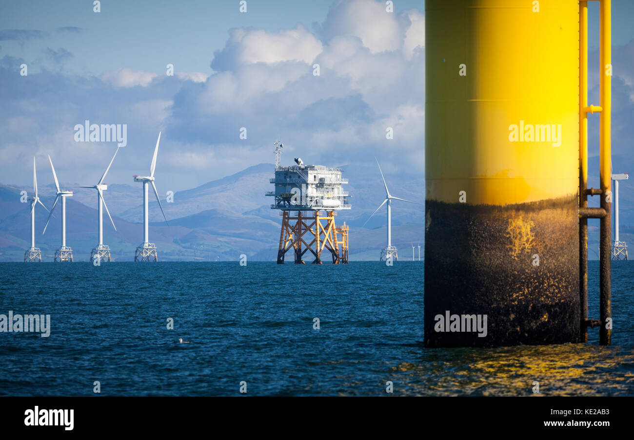 Walney Offshore Wind Farm in the Irish Sea, UK Stock Photo - Alamy