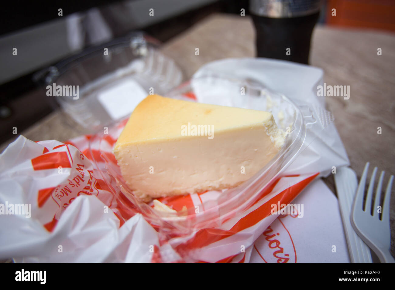 Cheesecake from Junior's bakery off Times Square, Manhattan, NY Stock ...