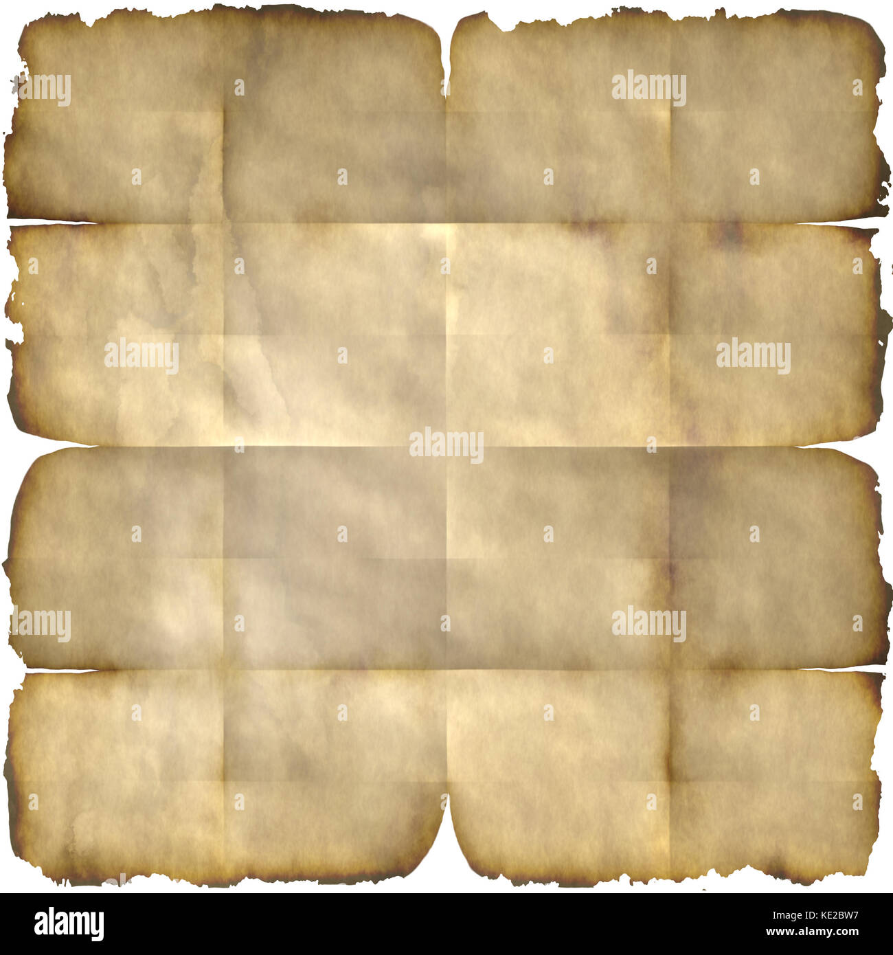 Unfolded parchment paper faded from old age Stock Photo - Alamy