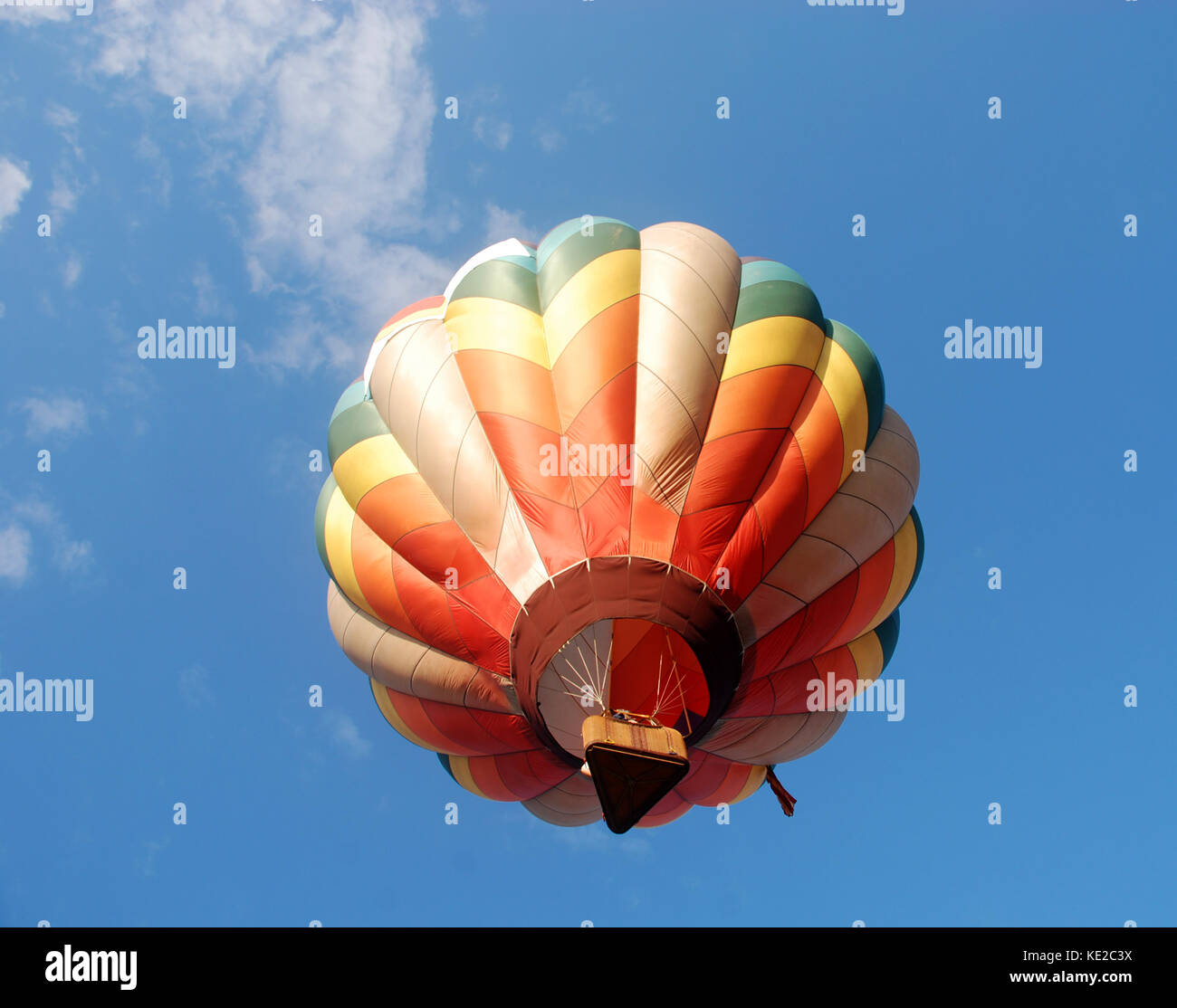 Bottom view of colorful hot air balloon Stock Photo - Alamy