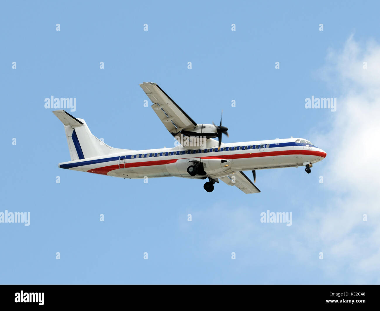 Small propeller driven airplane for regional passenger service Stock ...