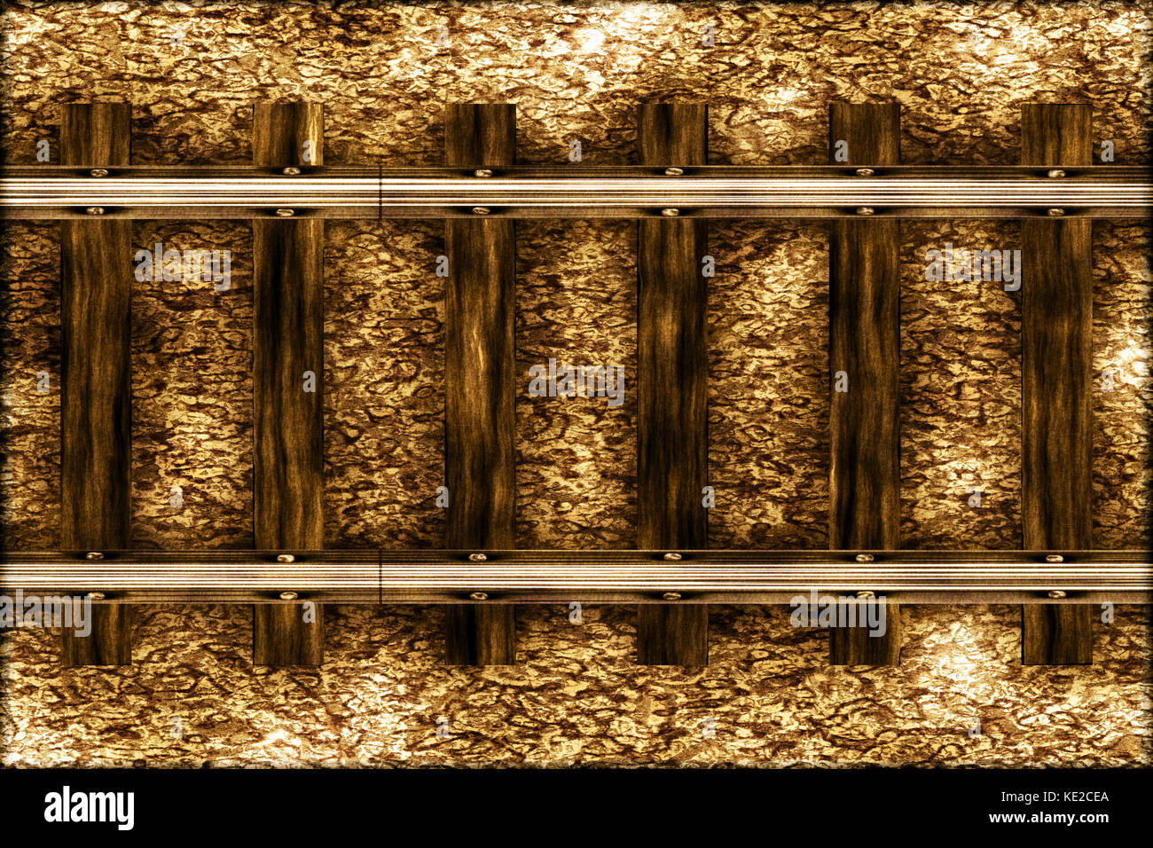 Weathered and damaged train tracks Stock Photo - Alamy