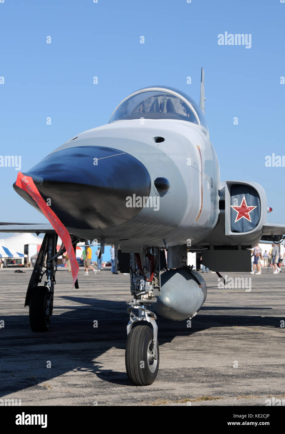 Modern US Air Force jetfighter with red star Stock Photo - Alamy