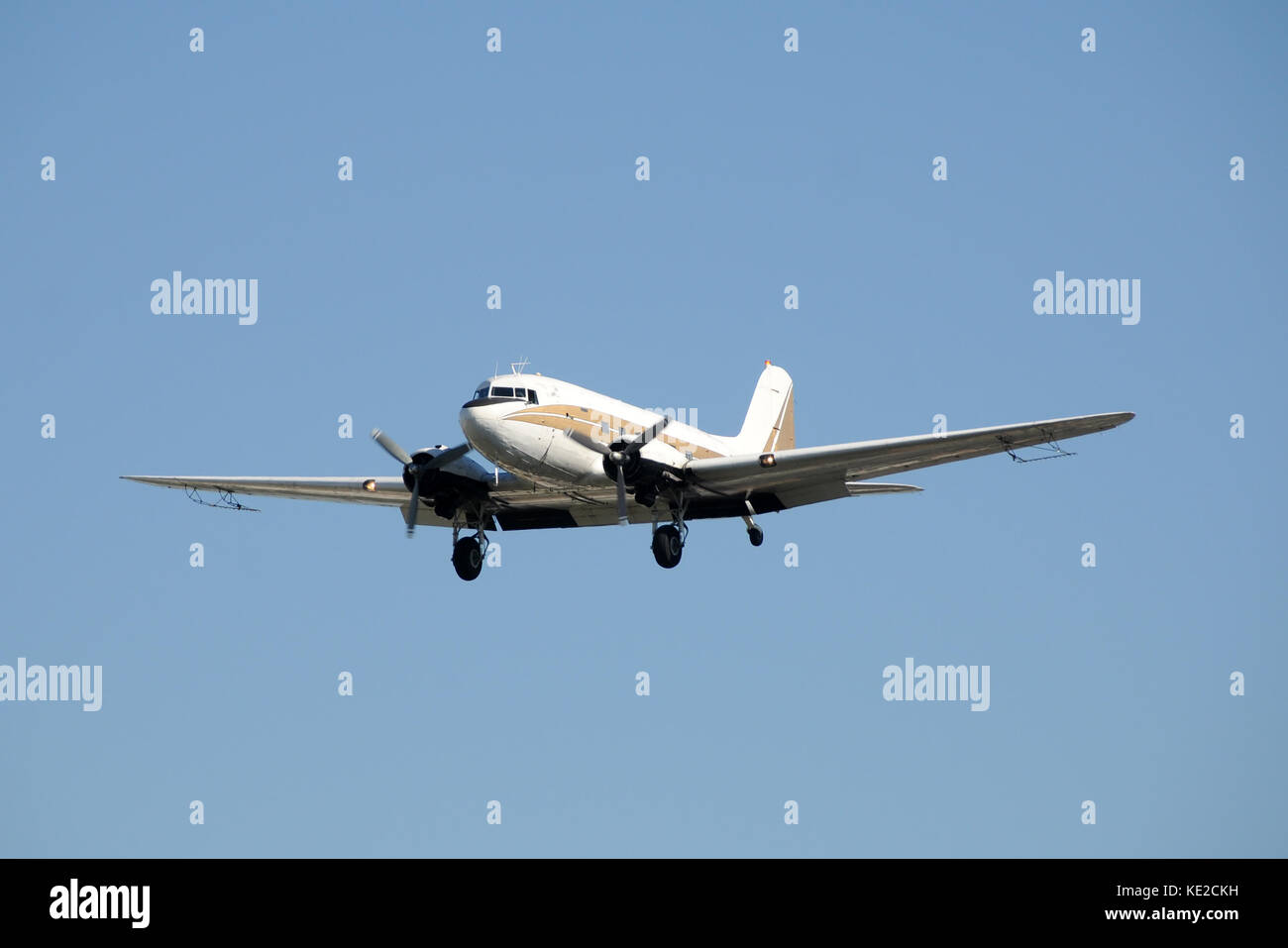 Vintage propeller airplane used as crop duster Stock Photo - Alamy