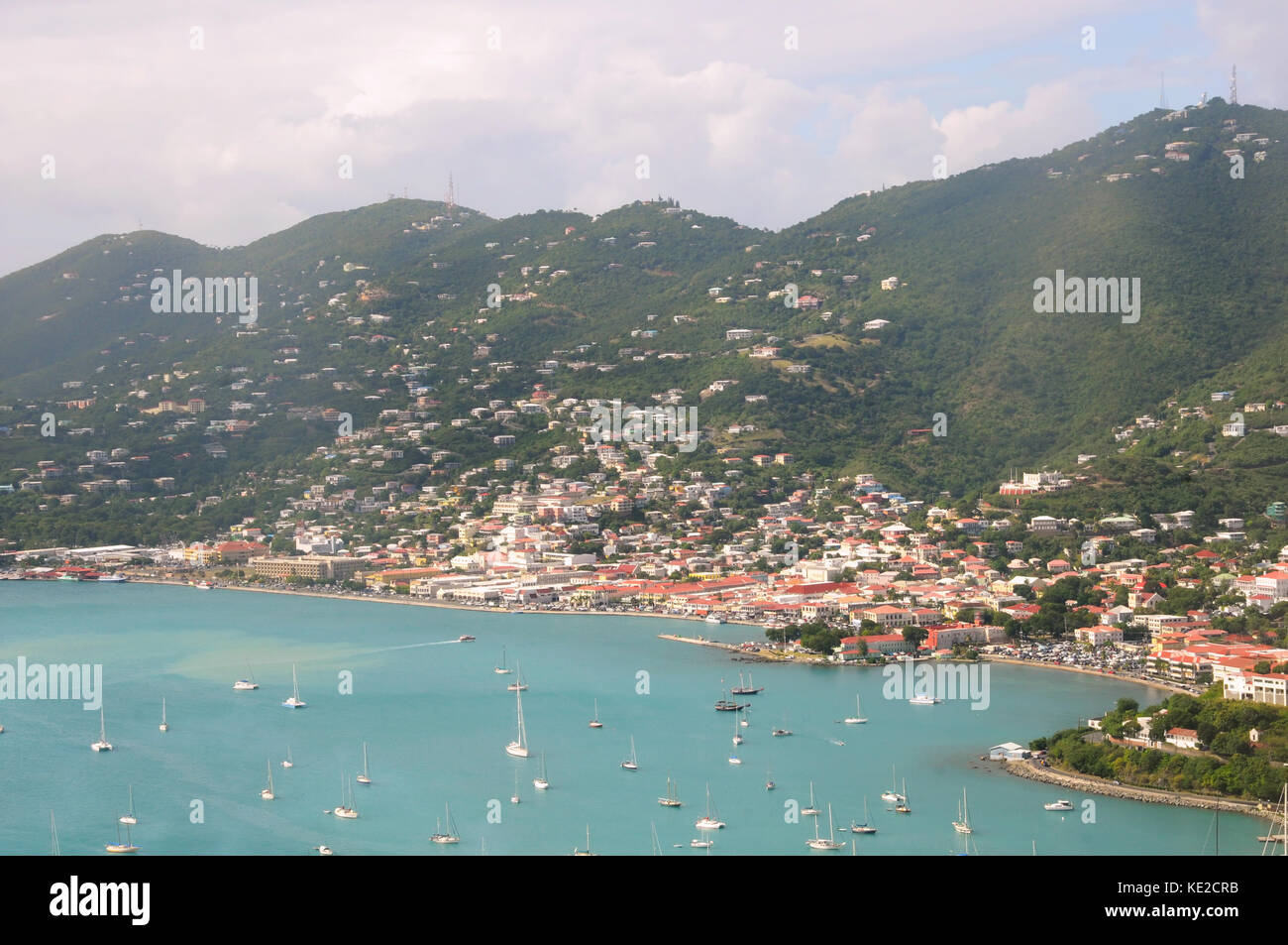 Aerial view of St Thomas, US Virgin Islands Stock Photo - Alamy