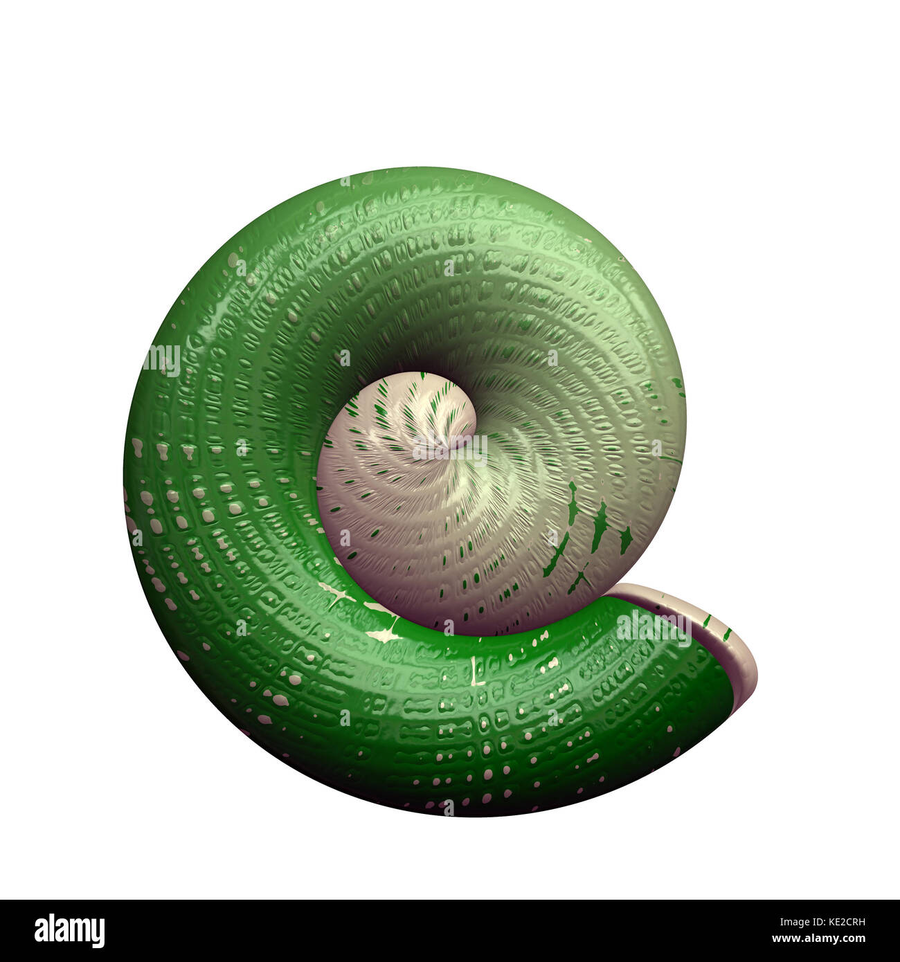 Ancient green fossil isolated on white Stock Photo - Alamy