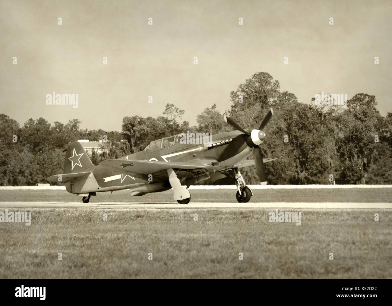 World War II era Soviet fighter plane on the ground Stock Photo - Alamy