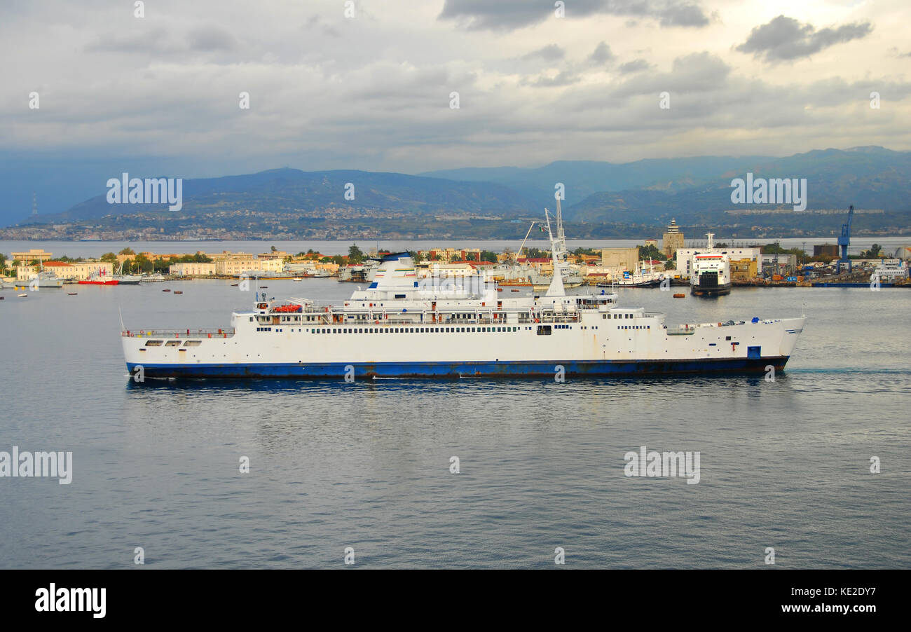 Mediterranean ferry boat Stock Photo - Alamy