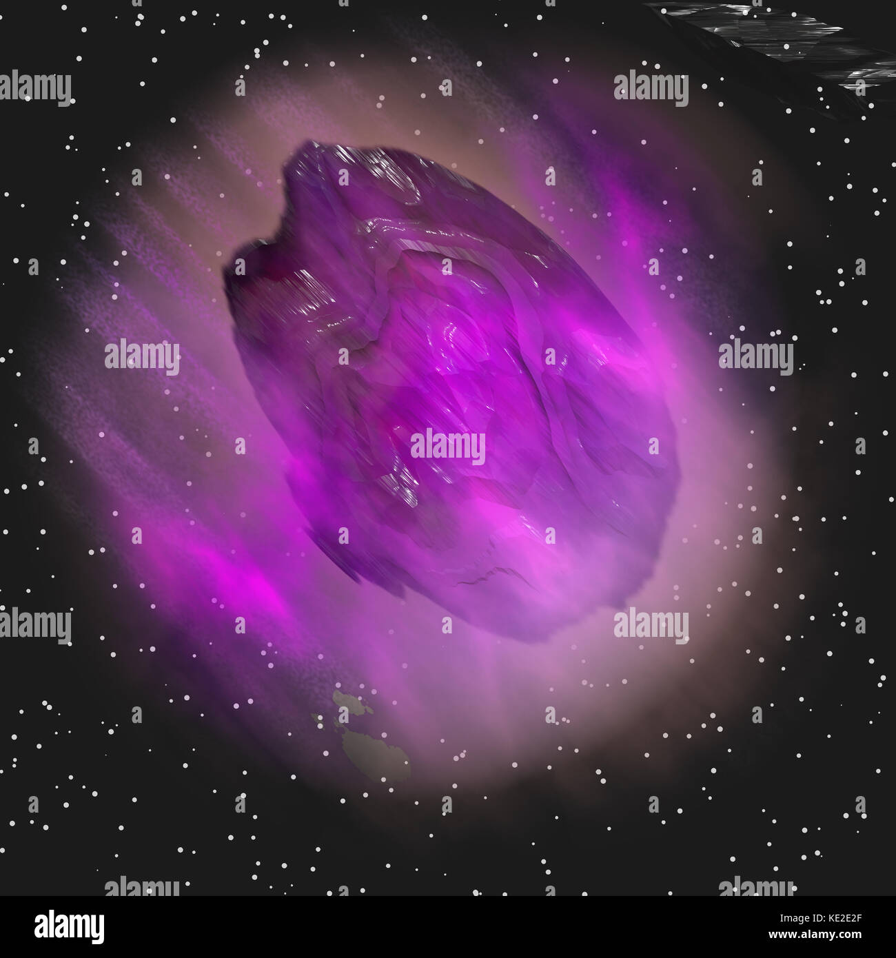 Asteroid racing through space Stock Photo - Alamy