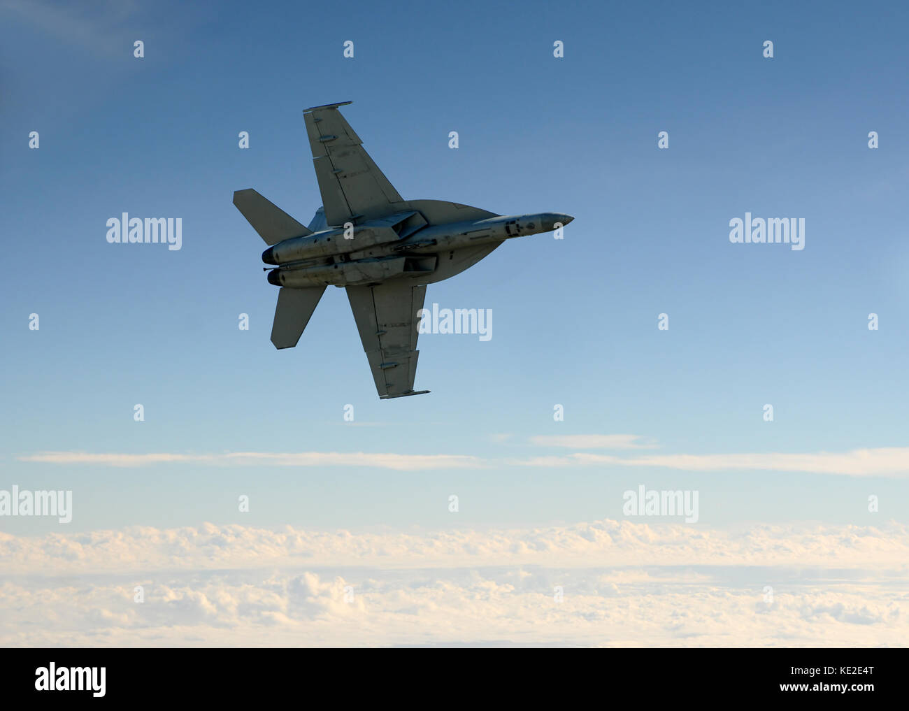 US Navy jet fighter at high altitude Stock Photo - Alamy