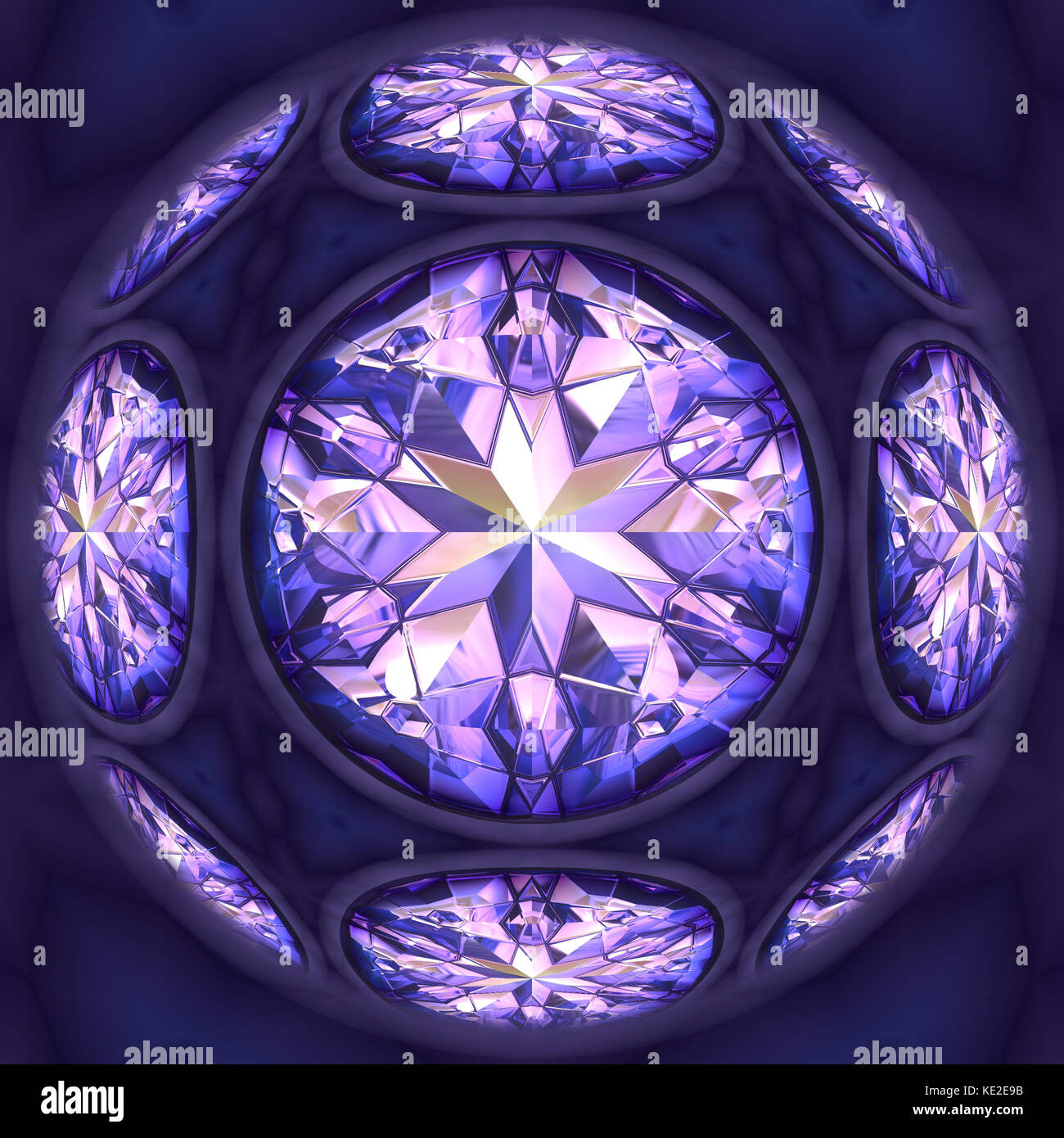 Blue diamond abstract on black background Stock Photo - Alamy