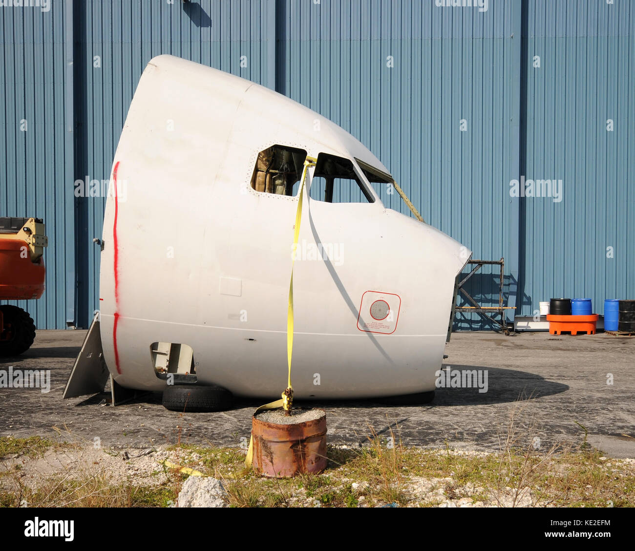Airplane nose cone cut off from the fuselage Stock Photo - Alamy