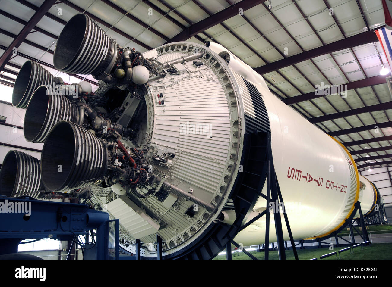 Old experimental space rocket in a hangar Stock Photo - Alamy