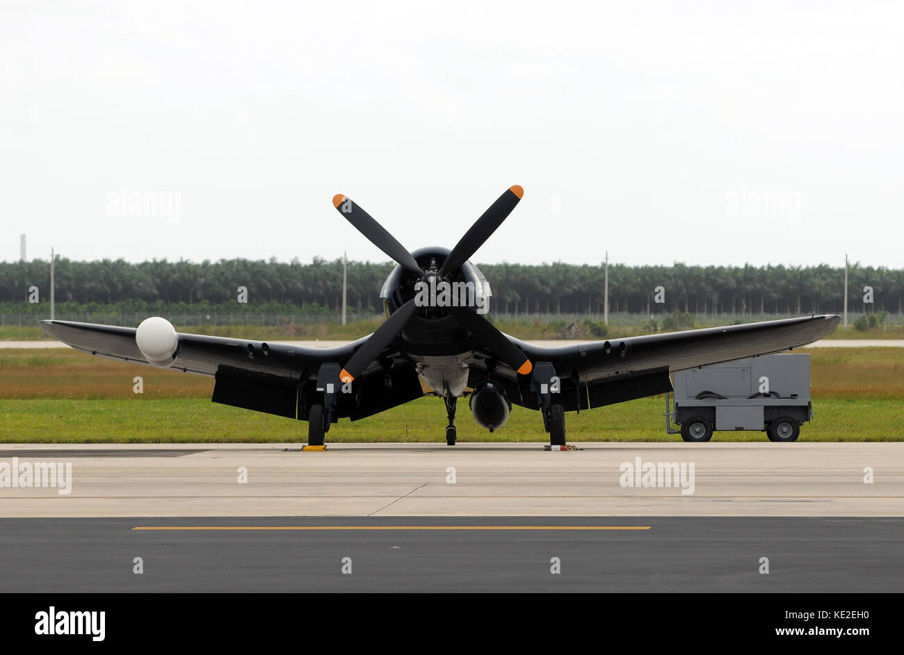 World War II era US Navy airplane front view Stock Photo - Alamy