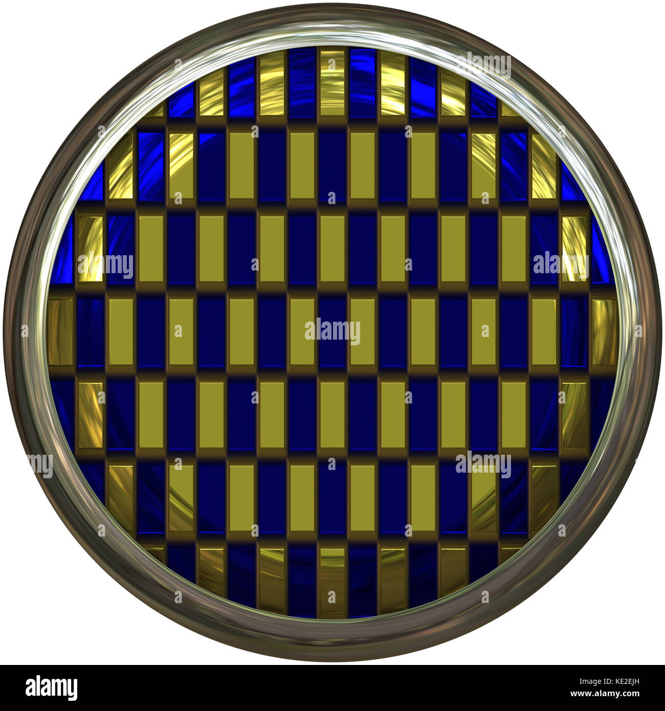 Antique round button isolated on white background Stock Photo - Alamy