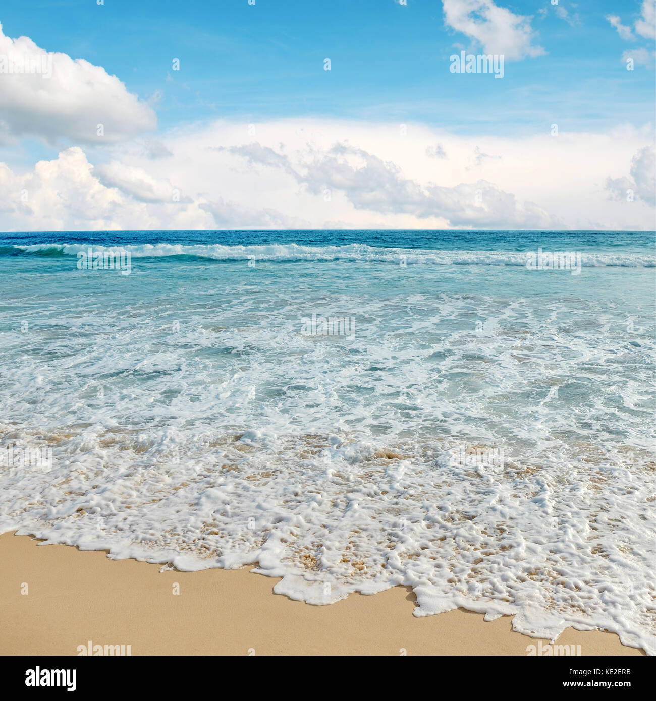 sea waves and blue sky Stock Photo - Alamy