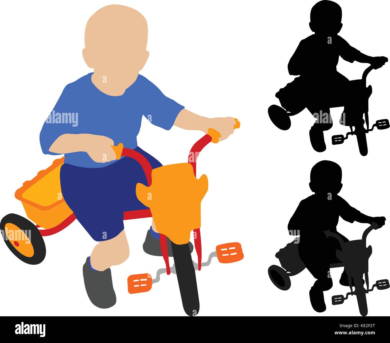 child riding tricycle - vector Stock Vector Image & Art - Alamy