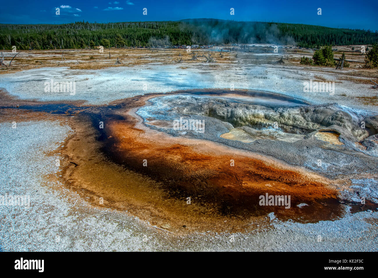 August 22, 2017 - Jewel Geyser in Biscuit Basin at Yellowstone National ...