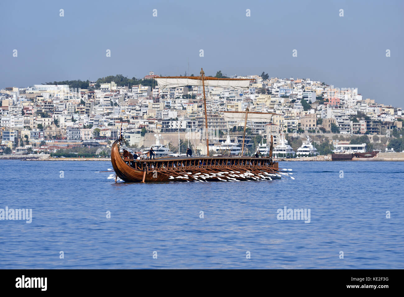 Old traditional greek rowing boat hi-res stock photography and images ...