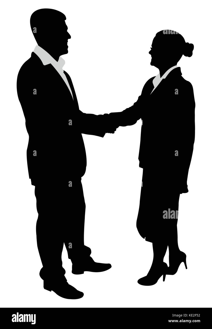 Corporate business men handshake Stock Vector Images - Alamy
