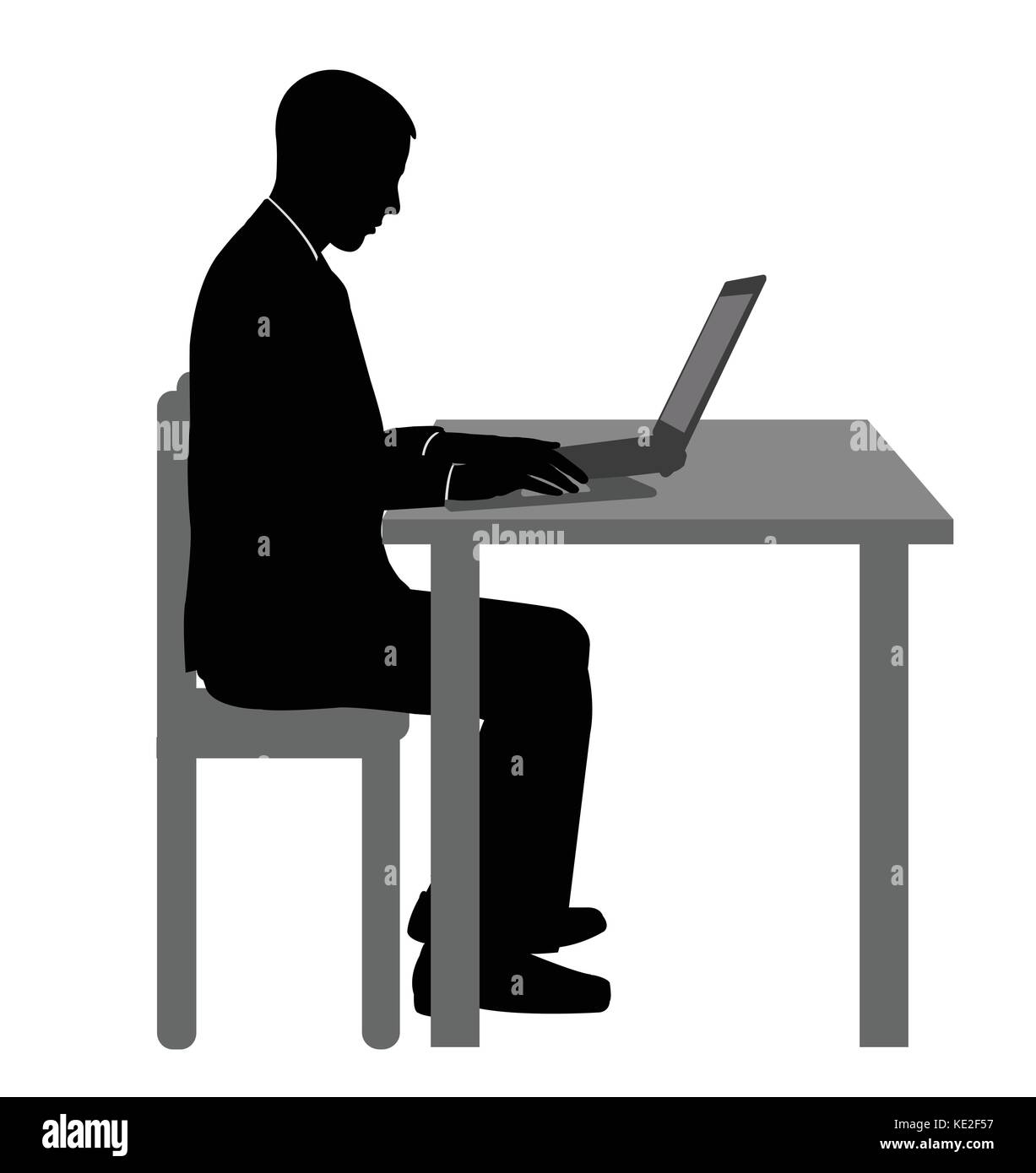 Businessman working model Stock Vector Images - Alamy