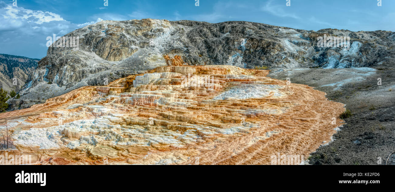 Yellowstone hot spring landscape hi-res stock photography and images - Alamy
