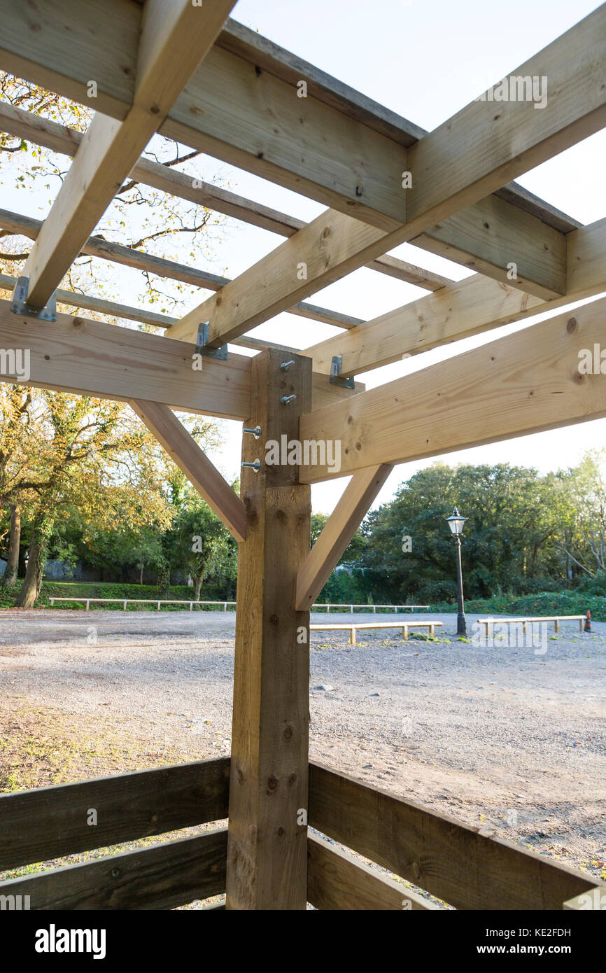 timber frame building detail of construction Stock Photo - Alamy
