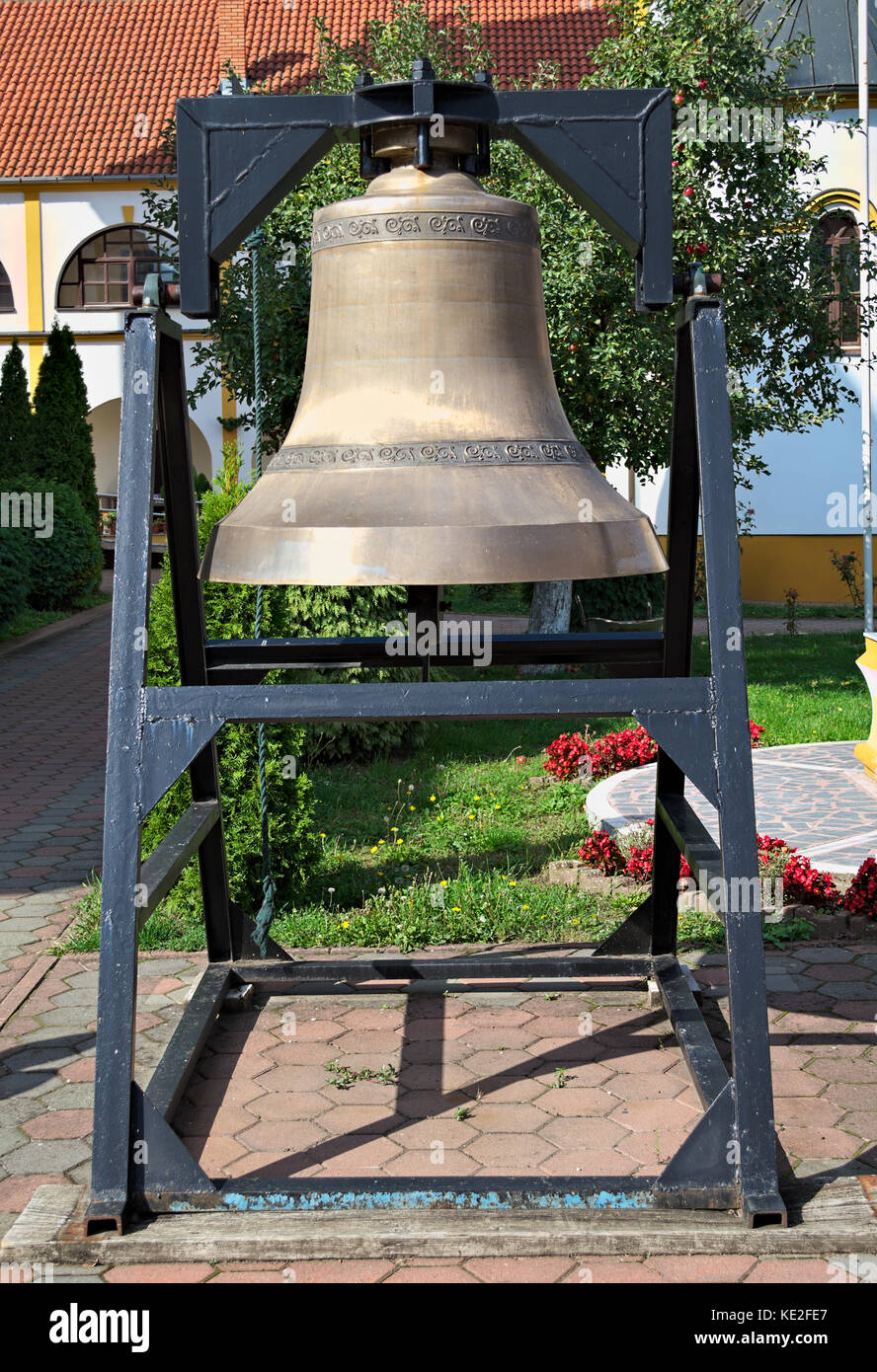 Big church bell in monastery garden, closeup Stock Photo - Alamy