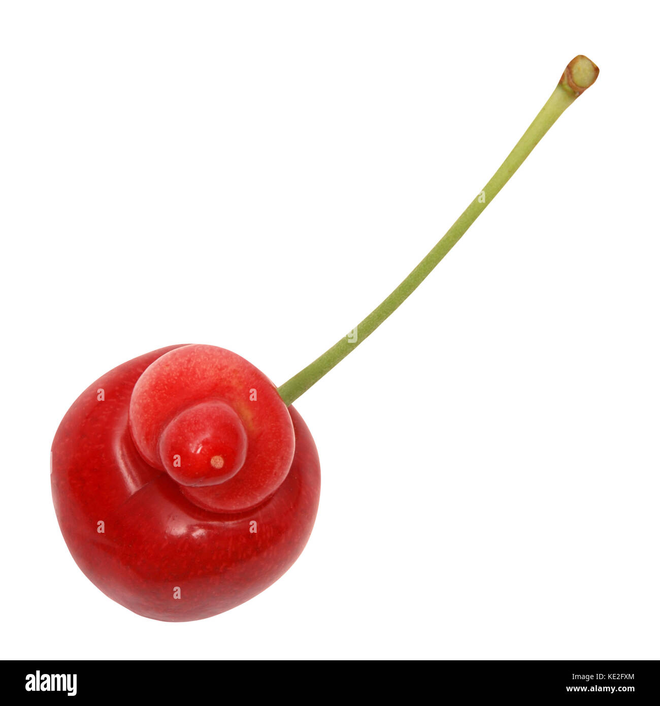Unusual cherries on white. Clipping path included Stock Photo - Alamy