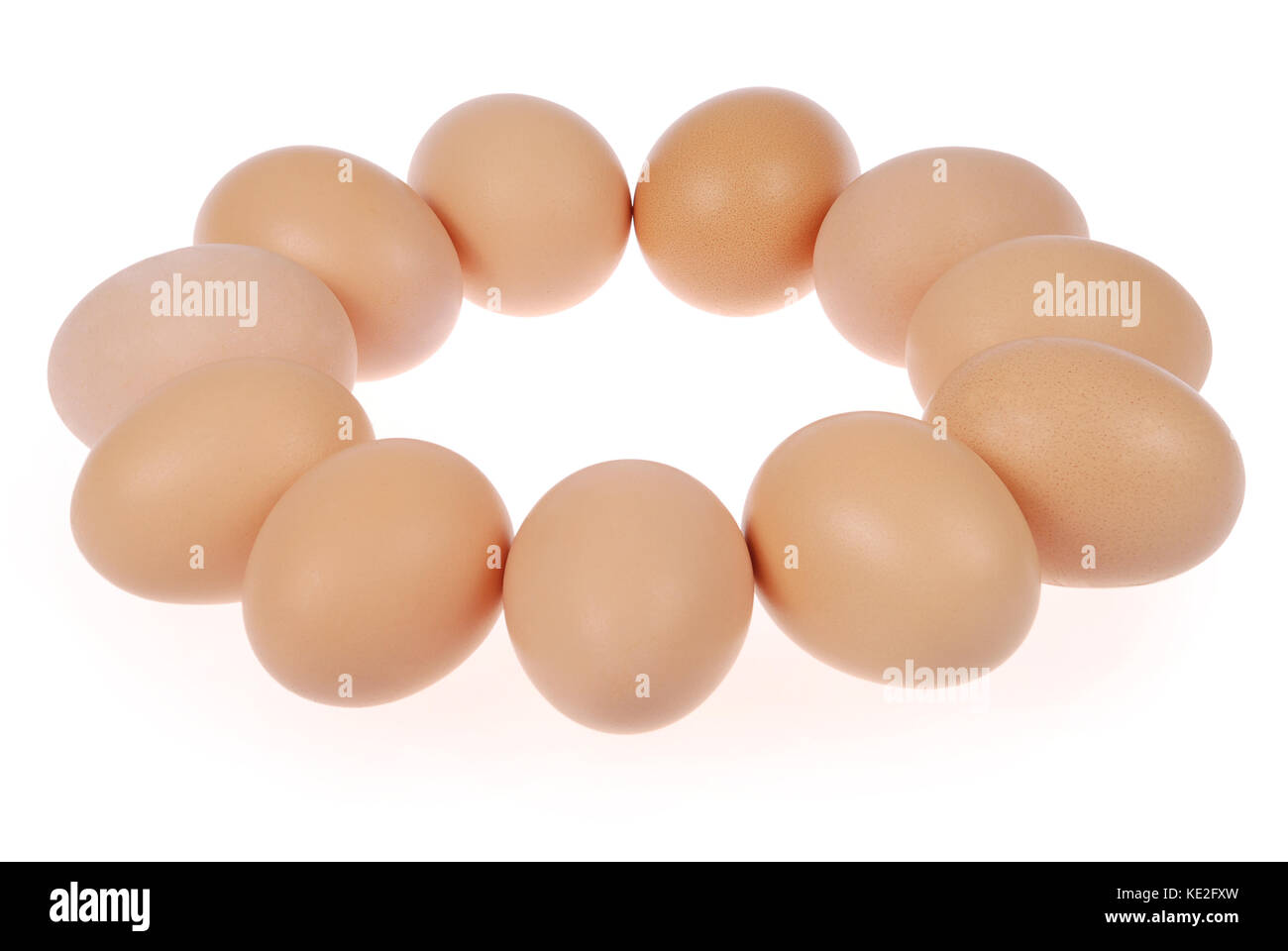 Eleven eggs. Isolated on a white background. Clipping path inside Stock Photo - Alamy