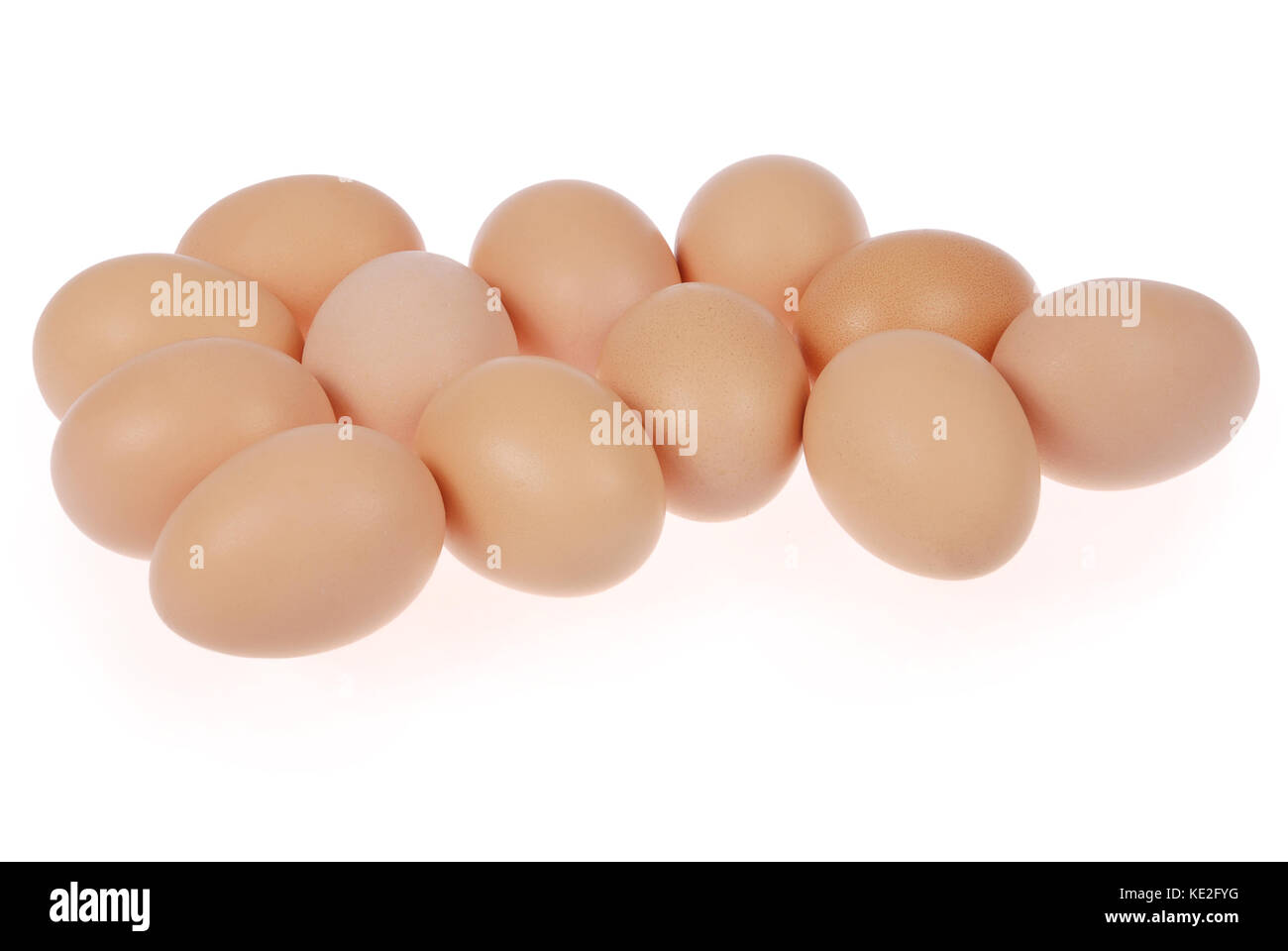 Twelve eggs. Isolated on a white background. Clipping path inside Stock ...