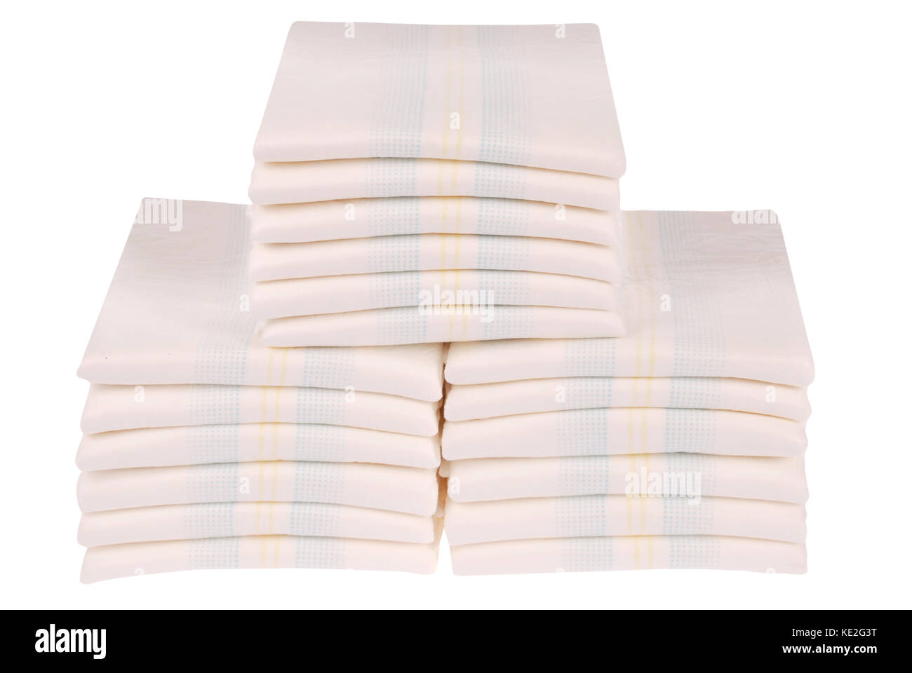 XXLarge Stack of diapers on white. Clipping path included Stock Photo ...