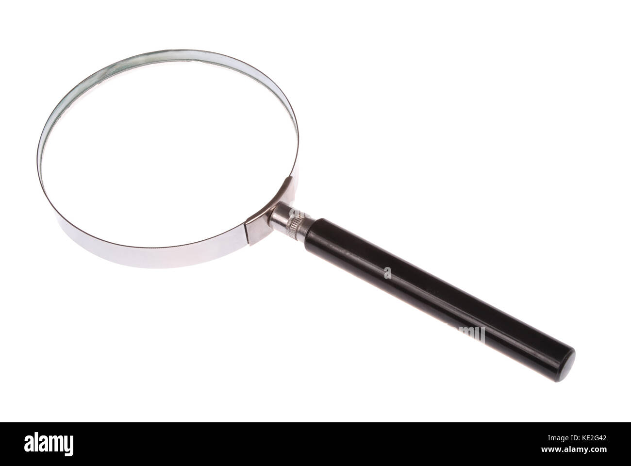 Magnifying glass against isolated white background, clipping path ...
