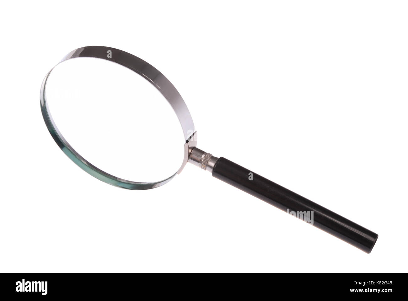 Magnifying glass against isolated white background, clipping path ...