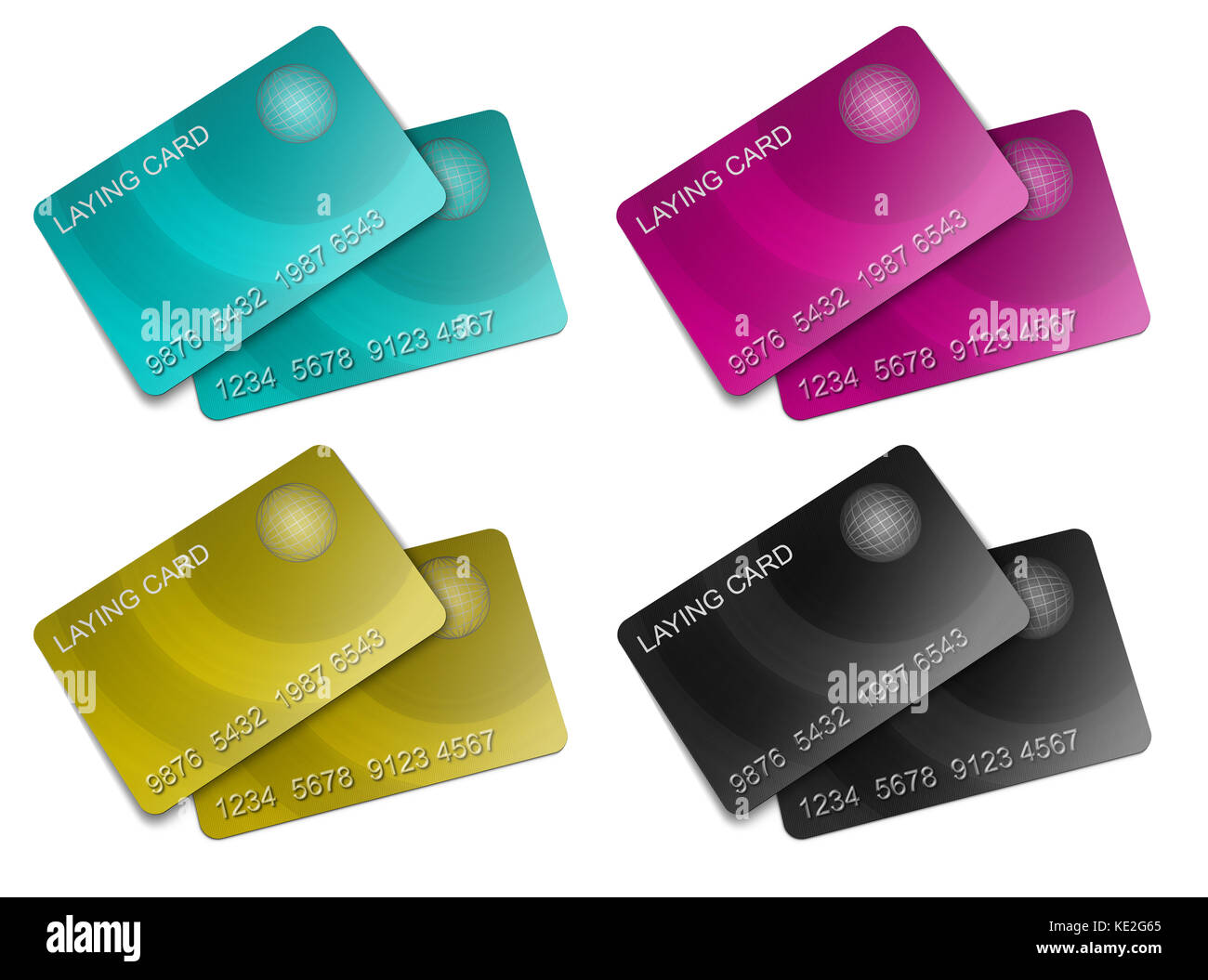 Two membership cmyk Card on white background Stock Photo - Alamy