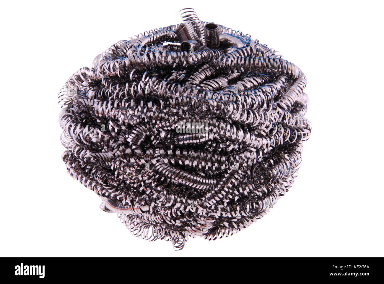 a metallic scourer isolated on white Stock Photo - Alamy