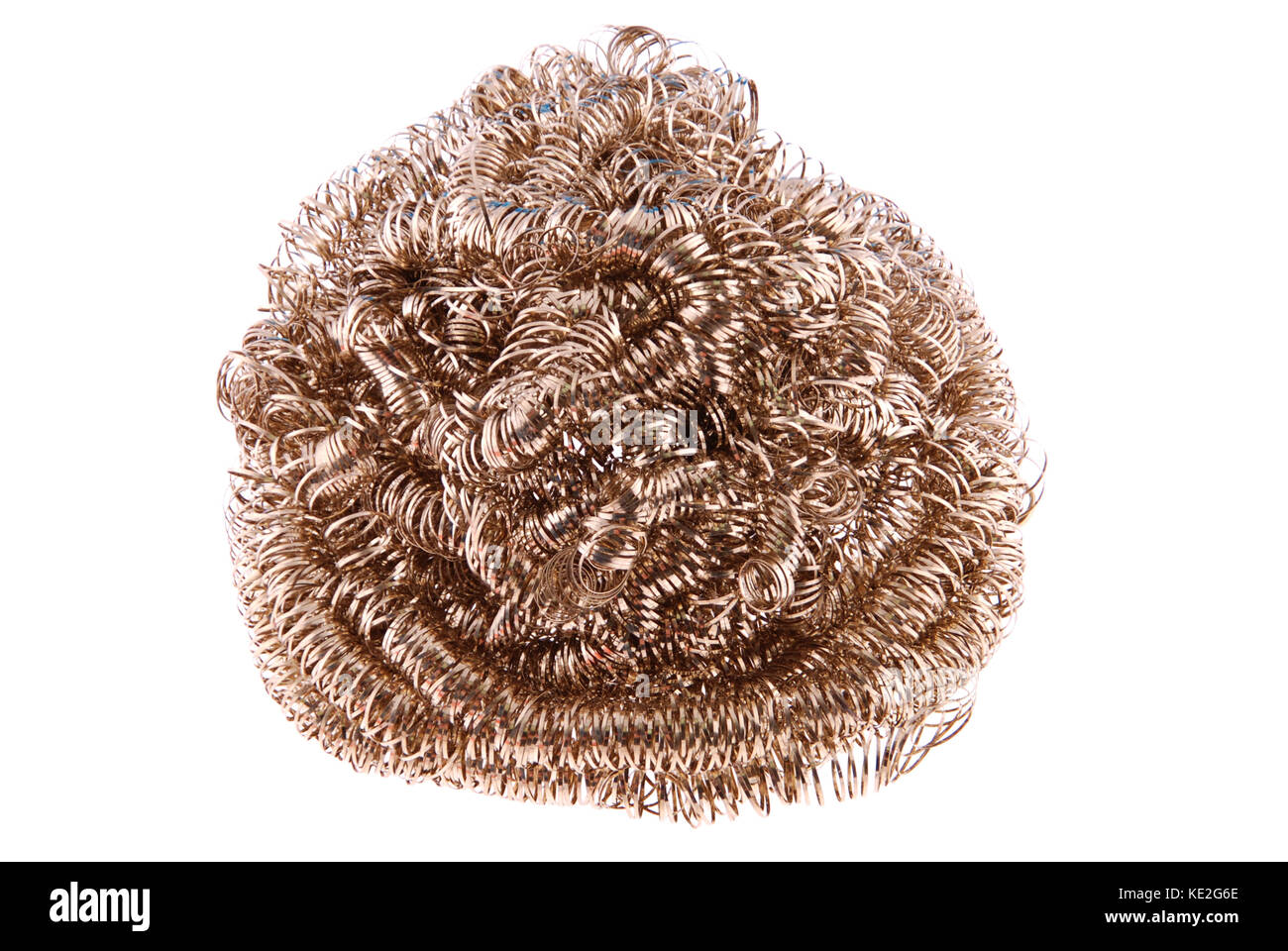 a metallic scourer isolated on white Stock Photo - Alamy