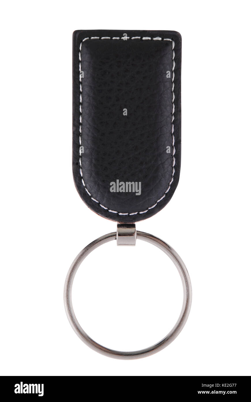 Black keyring on white background Stock Photo - Alamy