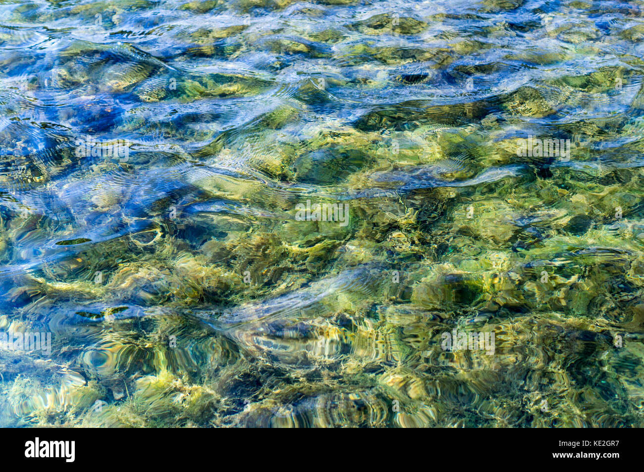 texture of water in tiled pool, fountain. background, nature Stock ...