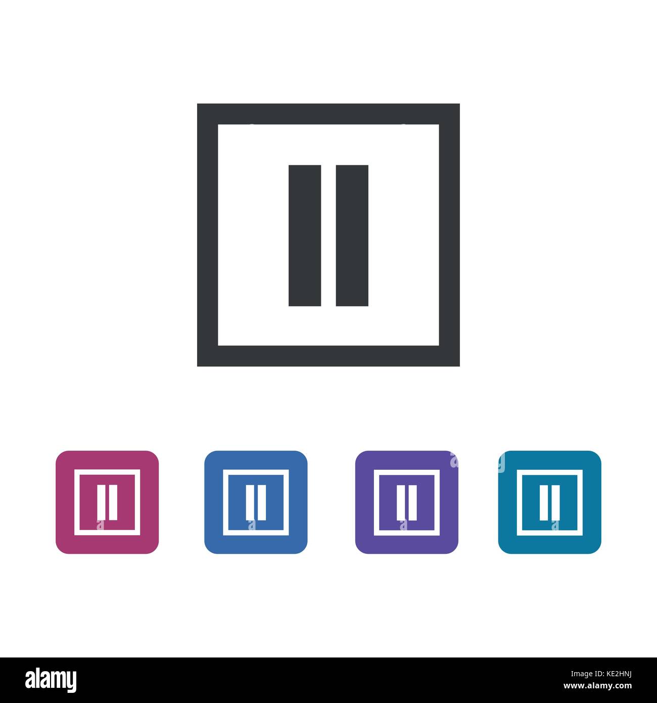 Common Pause Icon Stock Vector Image & Art - Alamy