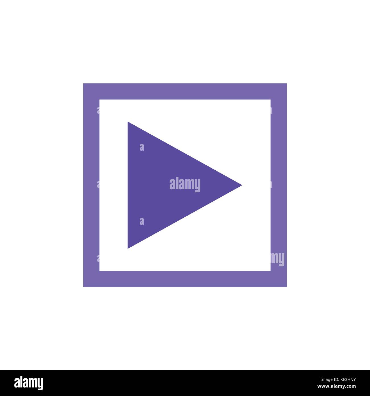 Simple Common Square Play Button Stock Vector Image & Art - Alamy
