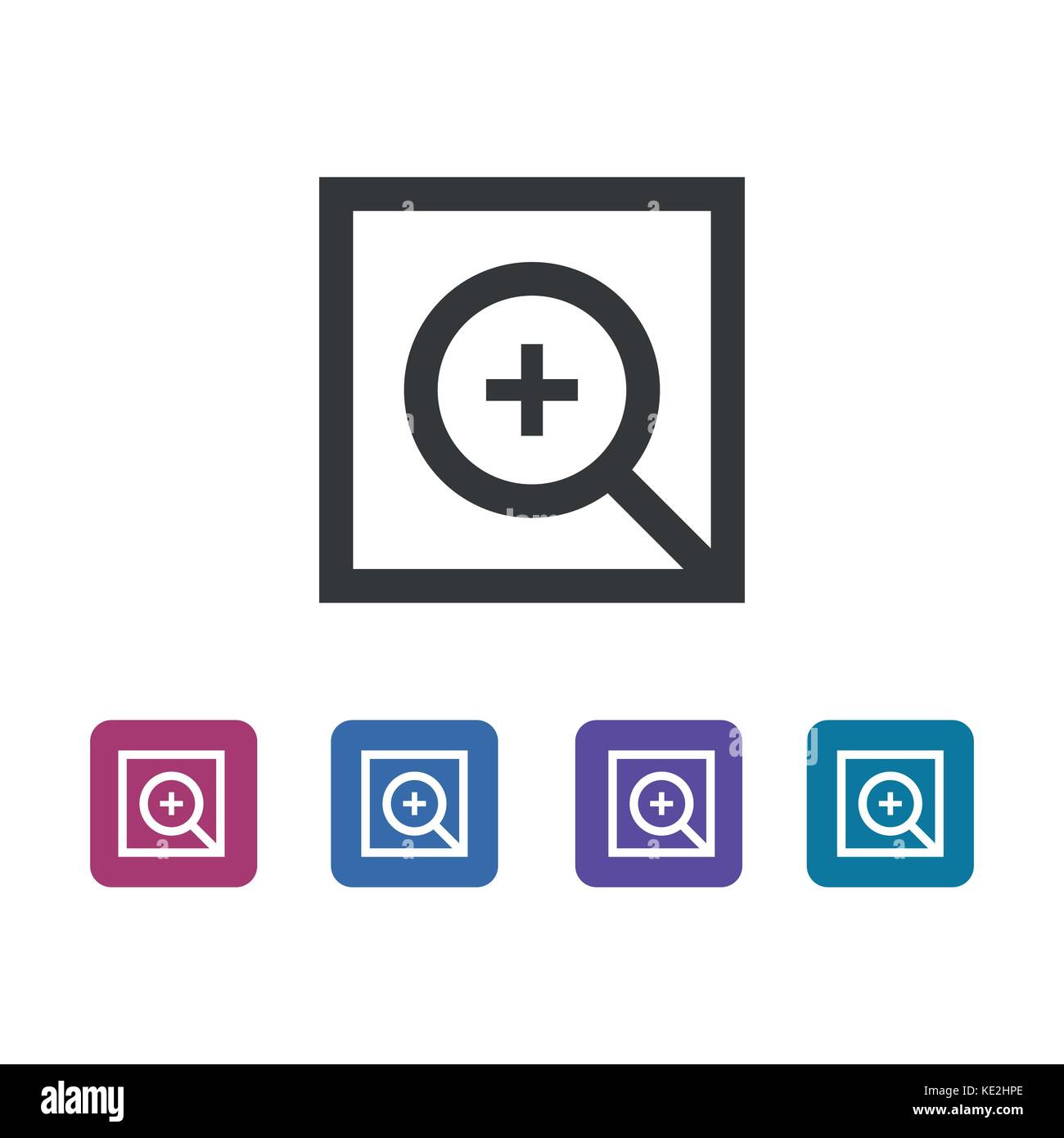 Simple Common Zoom In Icon Stock Vector Image & Art - Alamy
