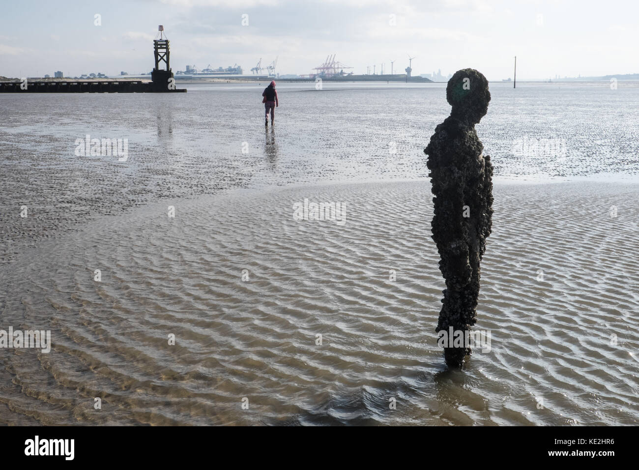 Anthony,Gormley,statues,iron,men,Another Place,art,installation,on ...