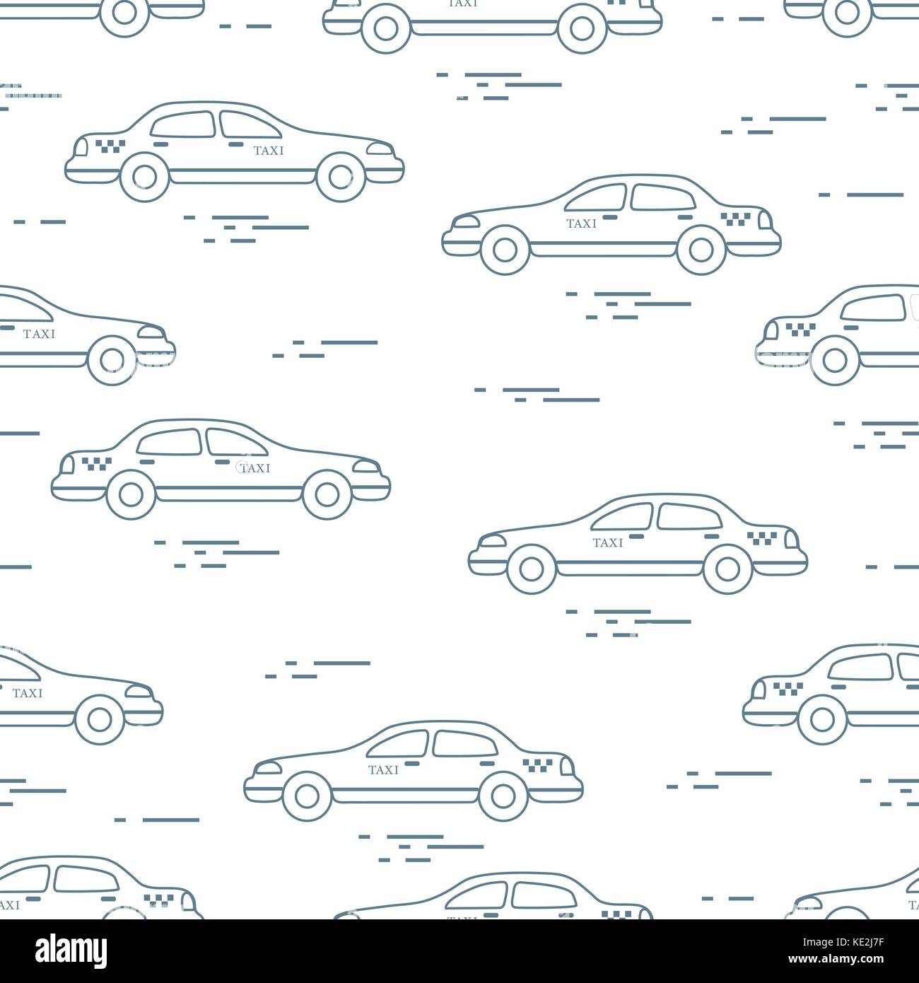 Taxi pattern. Design for announcement, advertisement, banner or print ...